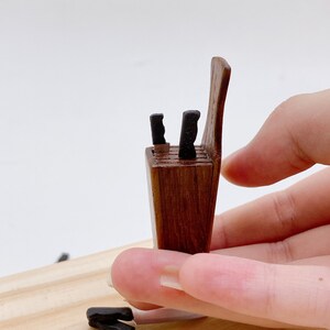 Set Miniature Knifes & Knife Holder for Dollhouse Kitchen - Etsy