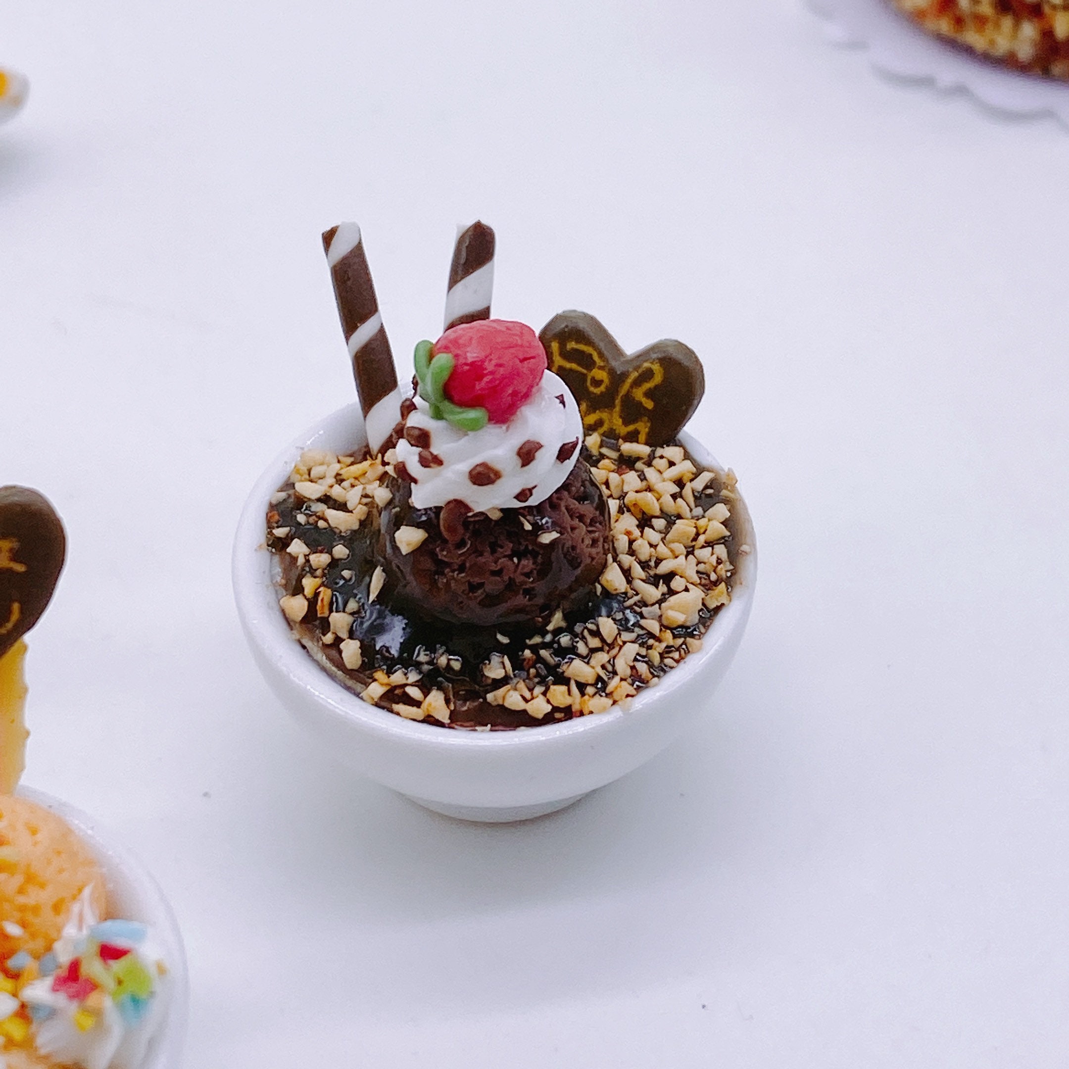 4 Pieces Miniature Sweet Ice-cream on Bowl Lovely for - Etsy