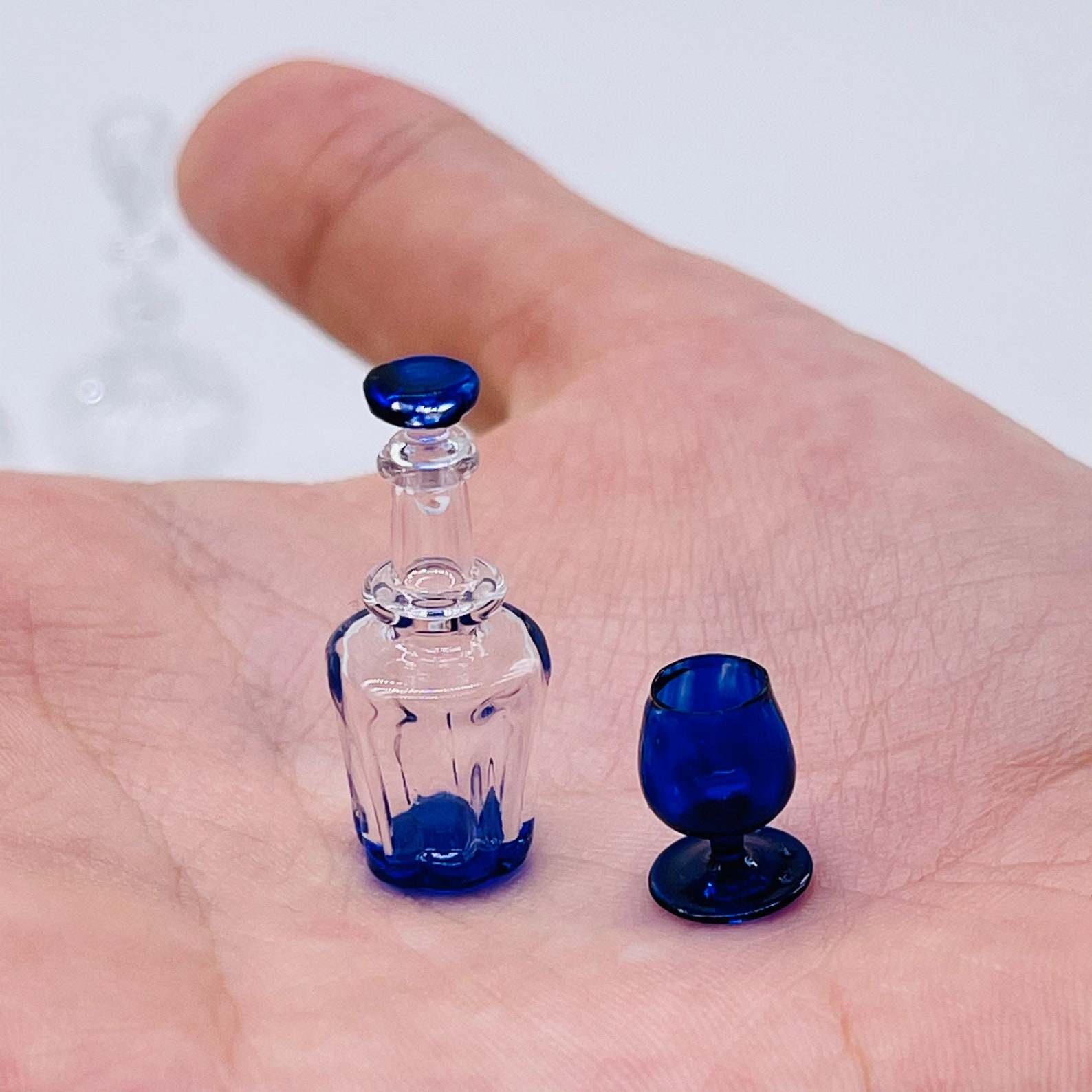 2 Pieces Miniature Jug and Glass Made From Glasses Miniature - Etsy