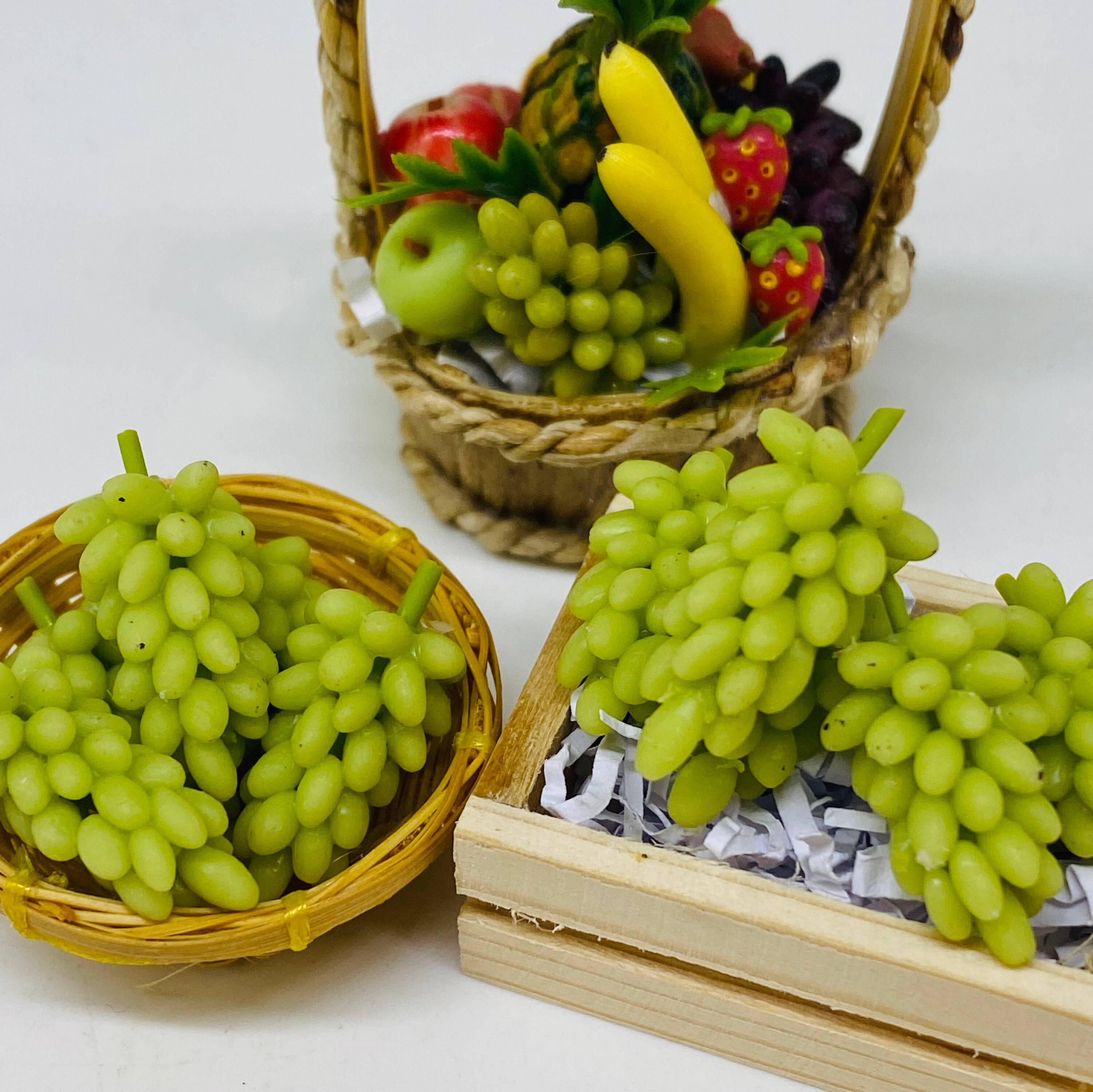 Miniature Grape 5 Pieces With Wooden Box for Dollhouse - Etsy