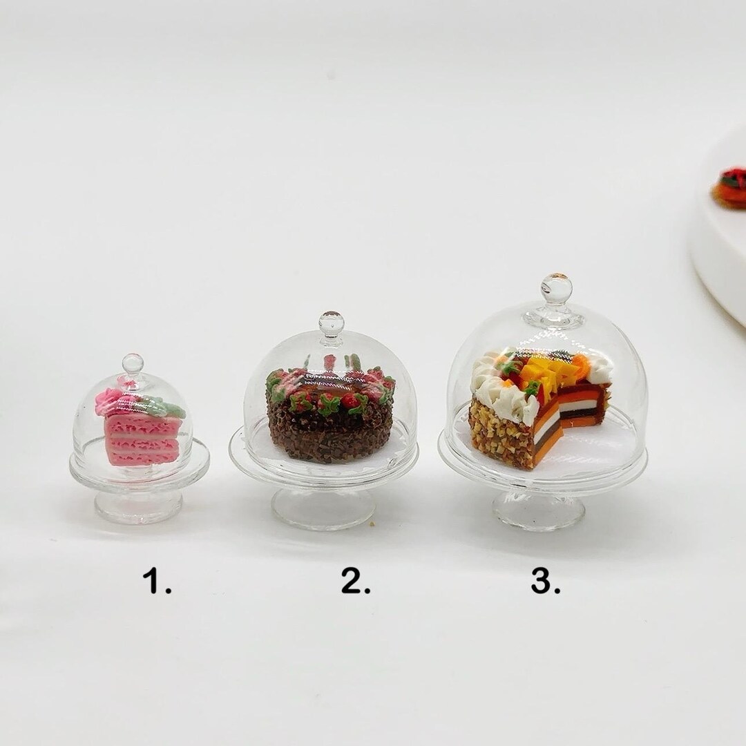 Miniature Glass Cake Stand, 1:12 Scale Dollhouse Display - Etsy