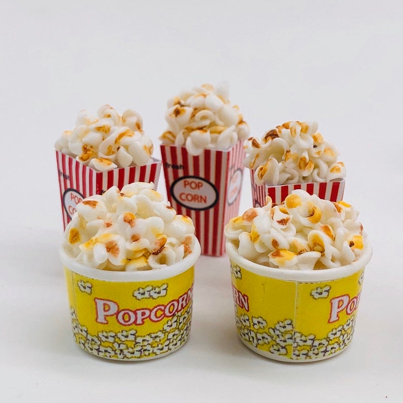 Miniature Popcorn Bucket Popcorn in box Miniature food | Etsy