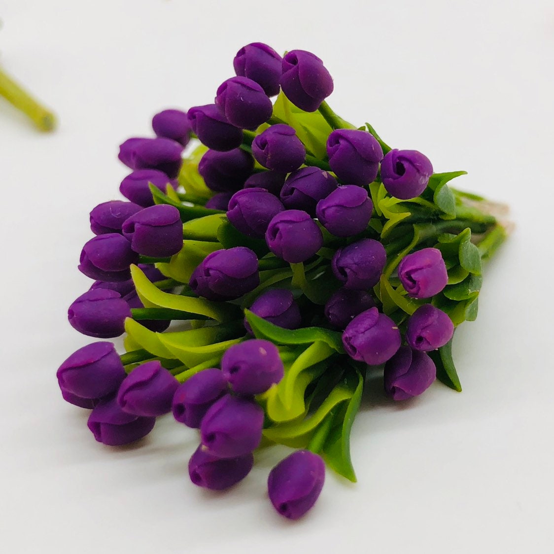 5 Pieces Miniature Tulip Purple Color Miniature Garden - Etsy Ireland