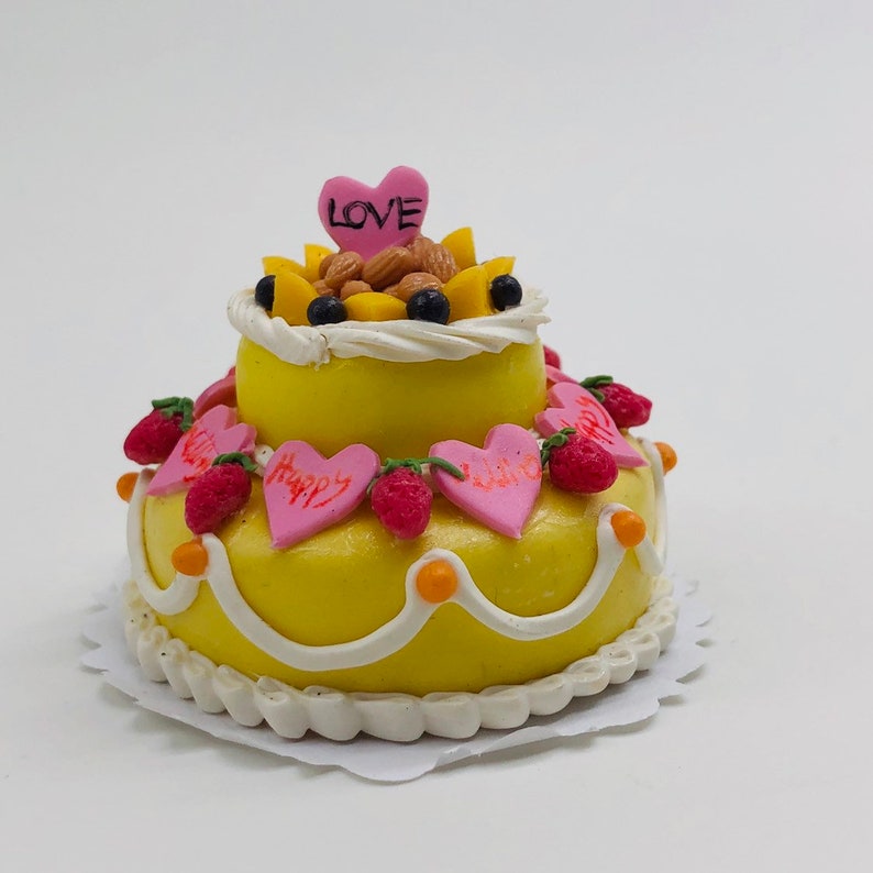 Miniature 2 Layer Fruit Cake Miniature Sweet Cake for | Etsy