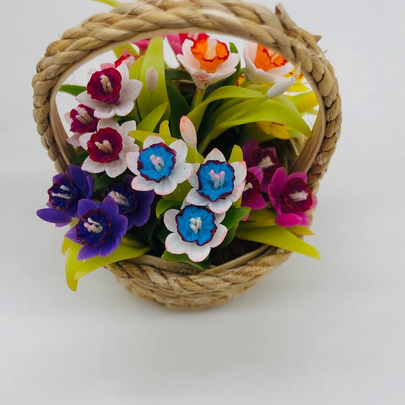 7 pieces Miniature Flower 7 color fairy Miniature Garden | Etsy