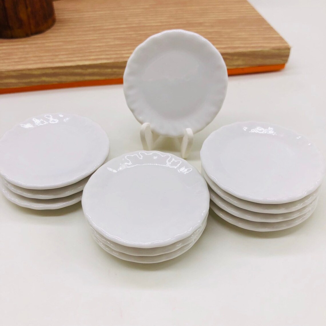 10 Pieces Miniature Ceramic White Plate 35 Mm. Decorate for Doll - Etsy