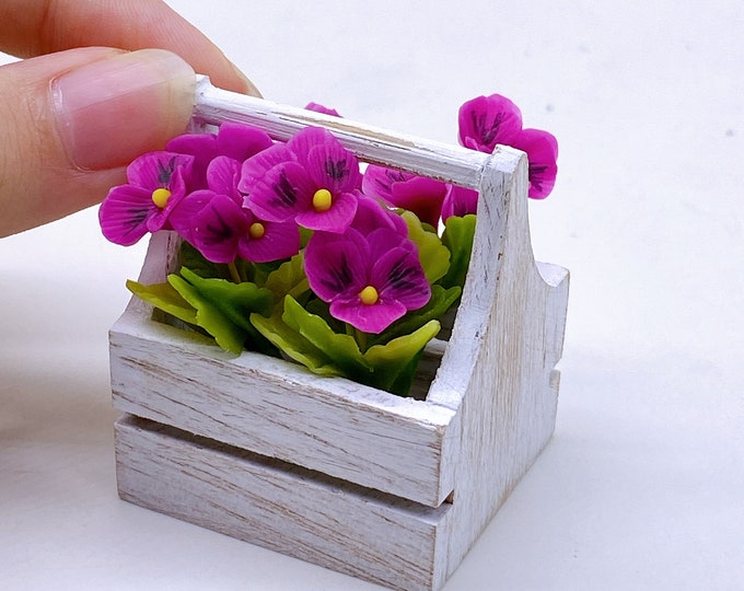 5 Pieces Miniature Pansy Made Clay Polymer Miniature Decorate - Etsy