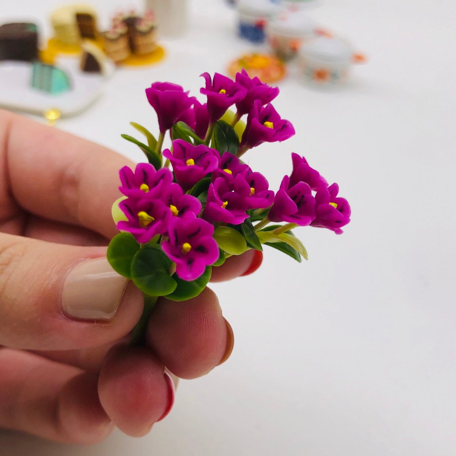 5 pieces Miniature Poppy Miniature Flower Miniature Garden | Etsy