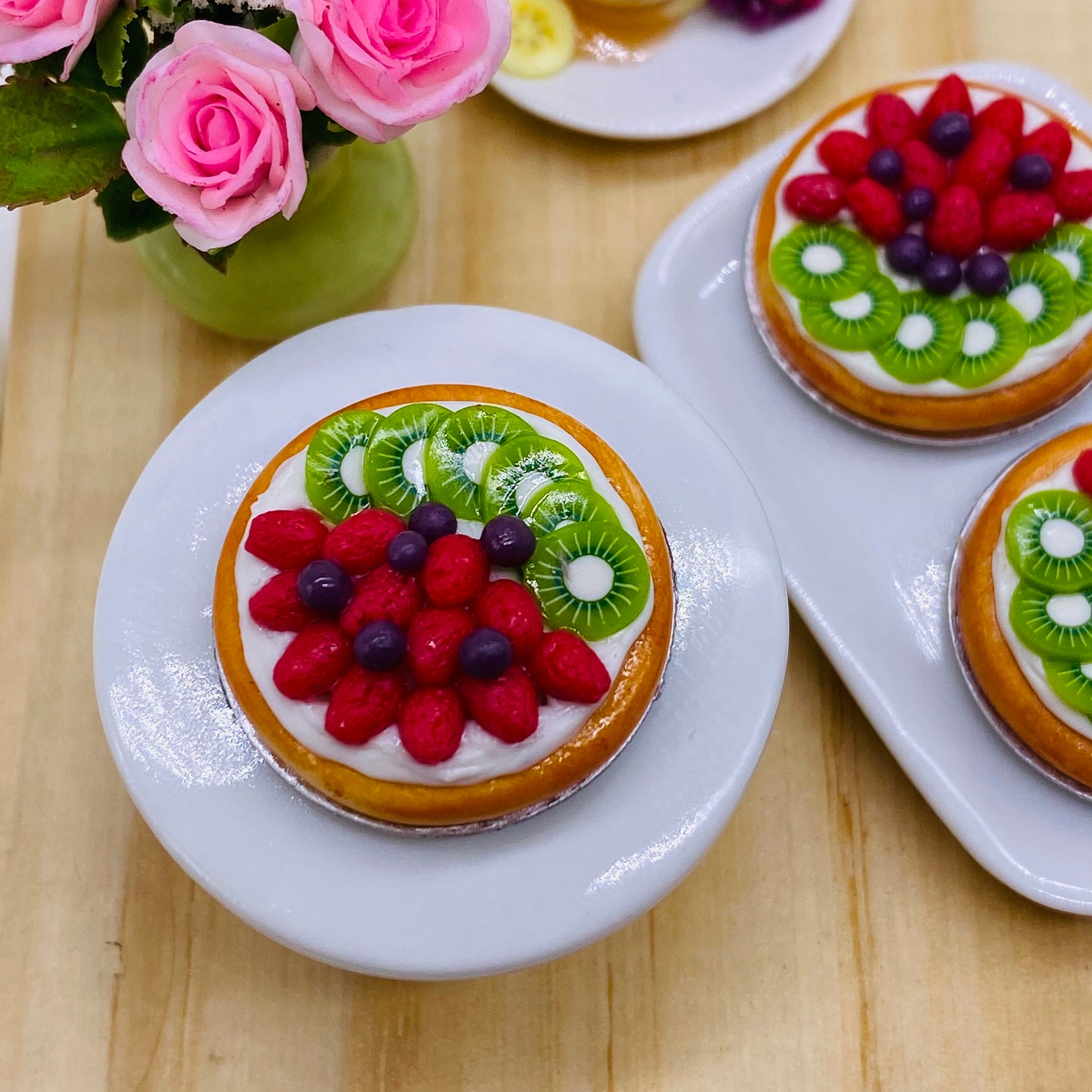 Miniature Tart Miniature Fake Food Miniature Bakery - Etsy