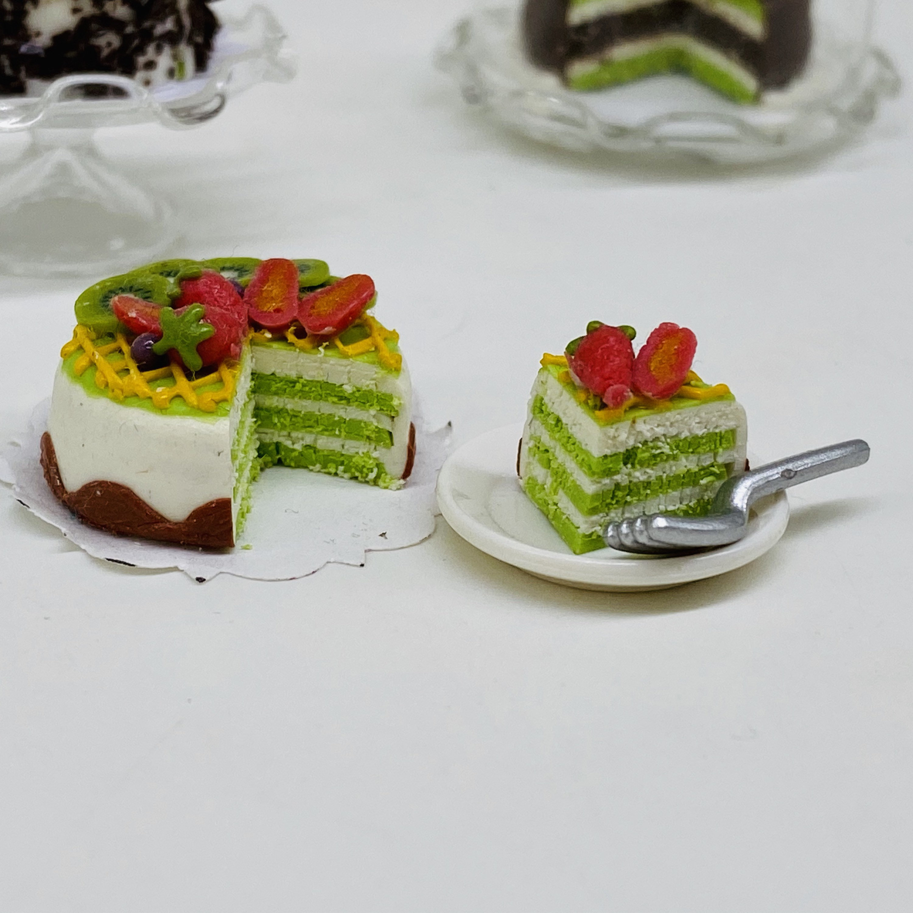 Miniature Cake and Sliced Cake Miniature Fake Cake Miniature | Etsy