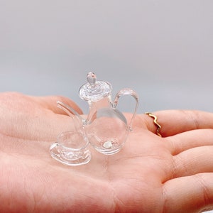 7 Pieces Miniature Glasses Teapot Dining Set Miniature - Etsy