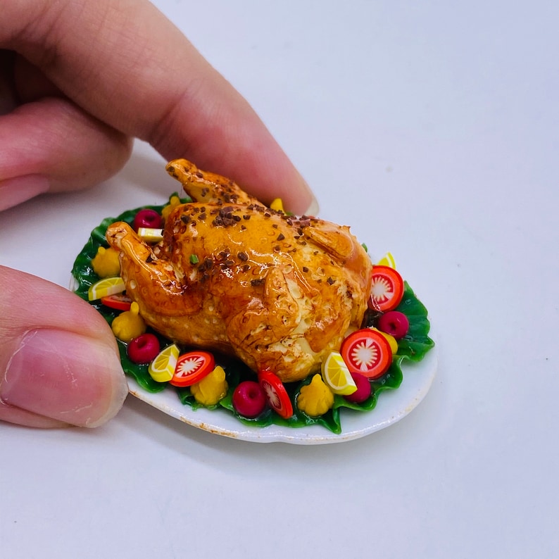 Miniature Turkey Miniature Food Thanksgiving Food Decorate - Etsy