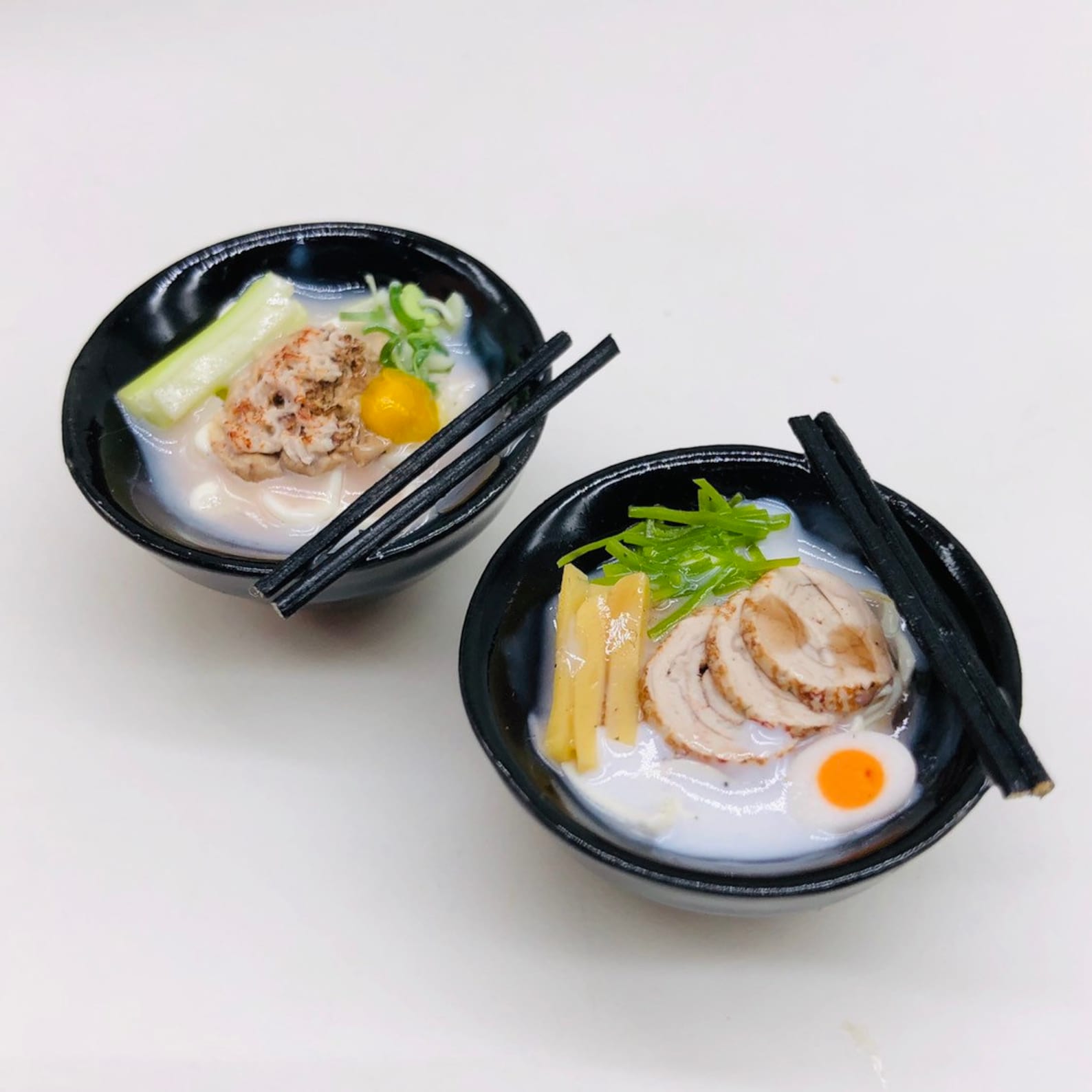 2 Pieces Miniature Ramen Japanese Cuisine in Ceramic Bowl Size - Etsy