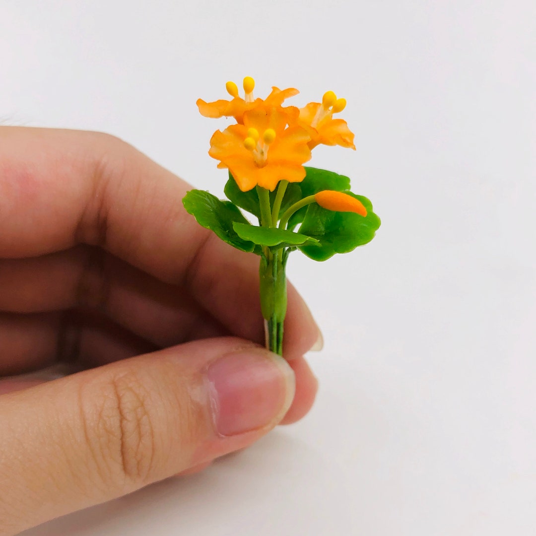 5 Pieces Miniature Flower Made Clay Polymer for Fairly Garden - Etsy