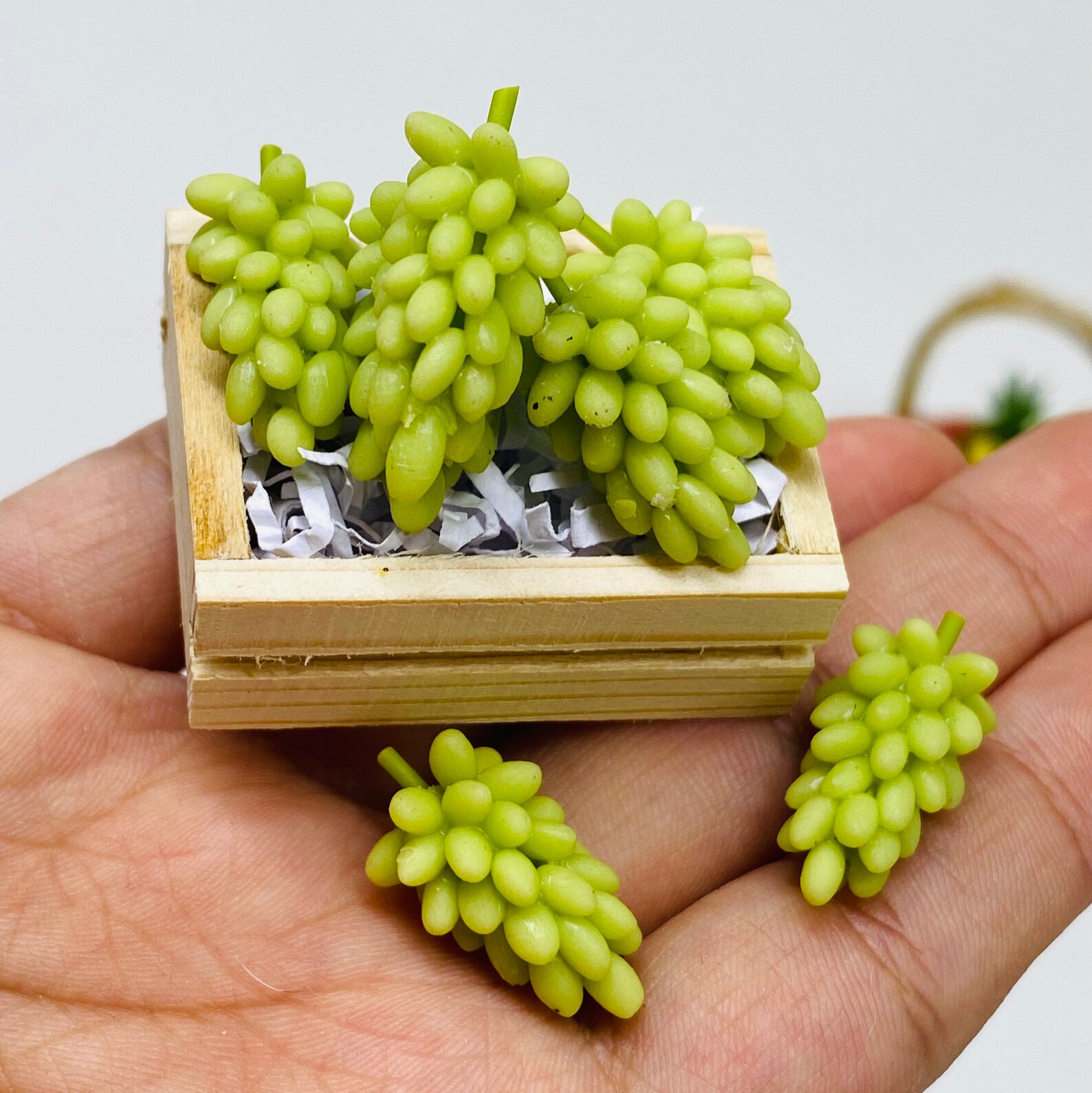 Miniature Grape 5 Pieces With Wooden Box for Dollhouse - Etsy
