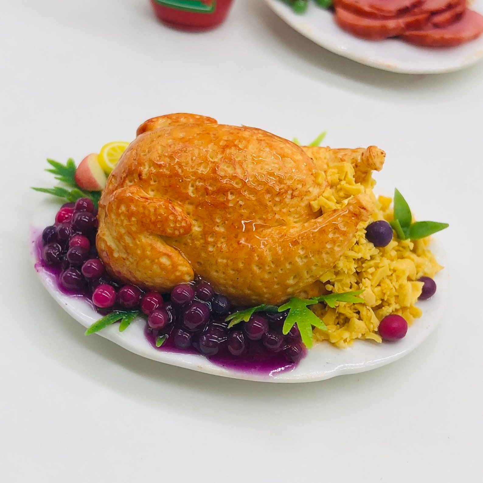 Miniature Turkey Miniature Food Thanksgiving Food Decorate | Etsy