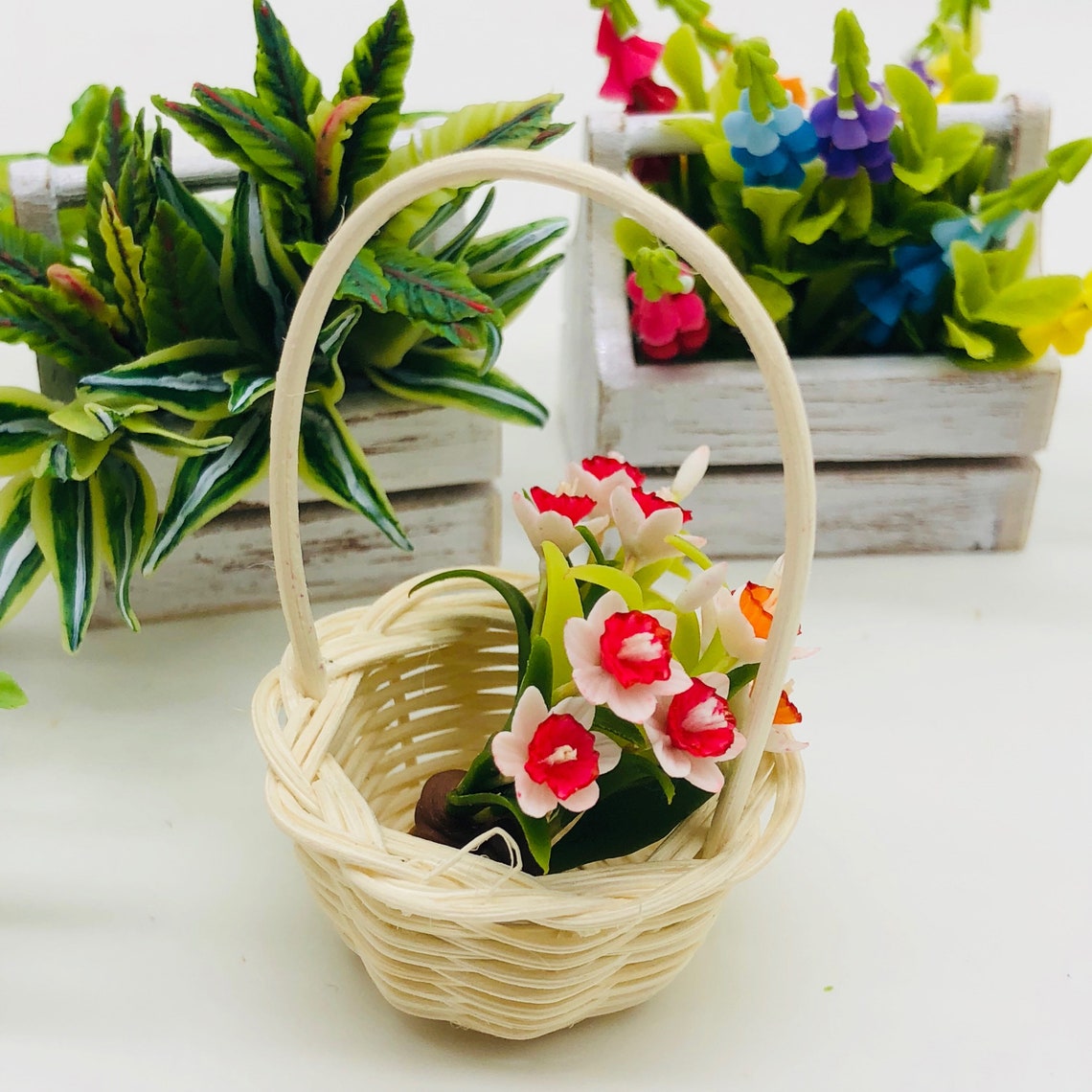 3 Pieces Miniature Flower and Miniature Orchids,miniature Garden ...
