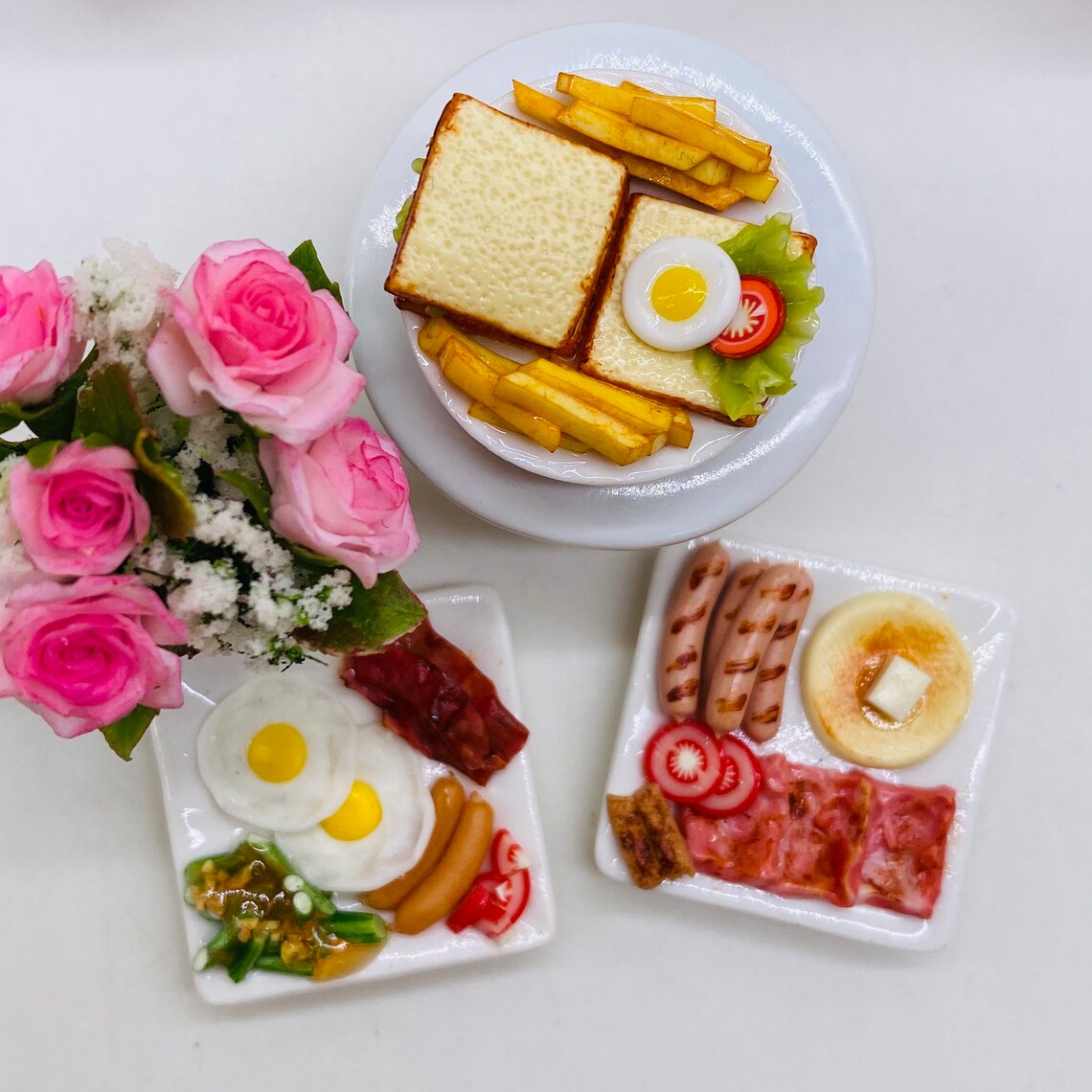 3 pieces Miniature Fake Food Miniature food collection for | Etsy