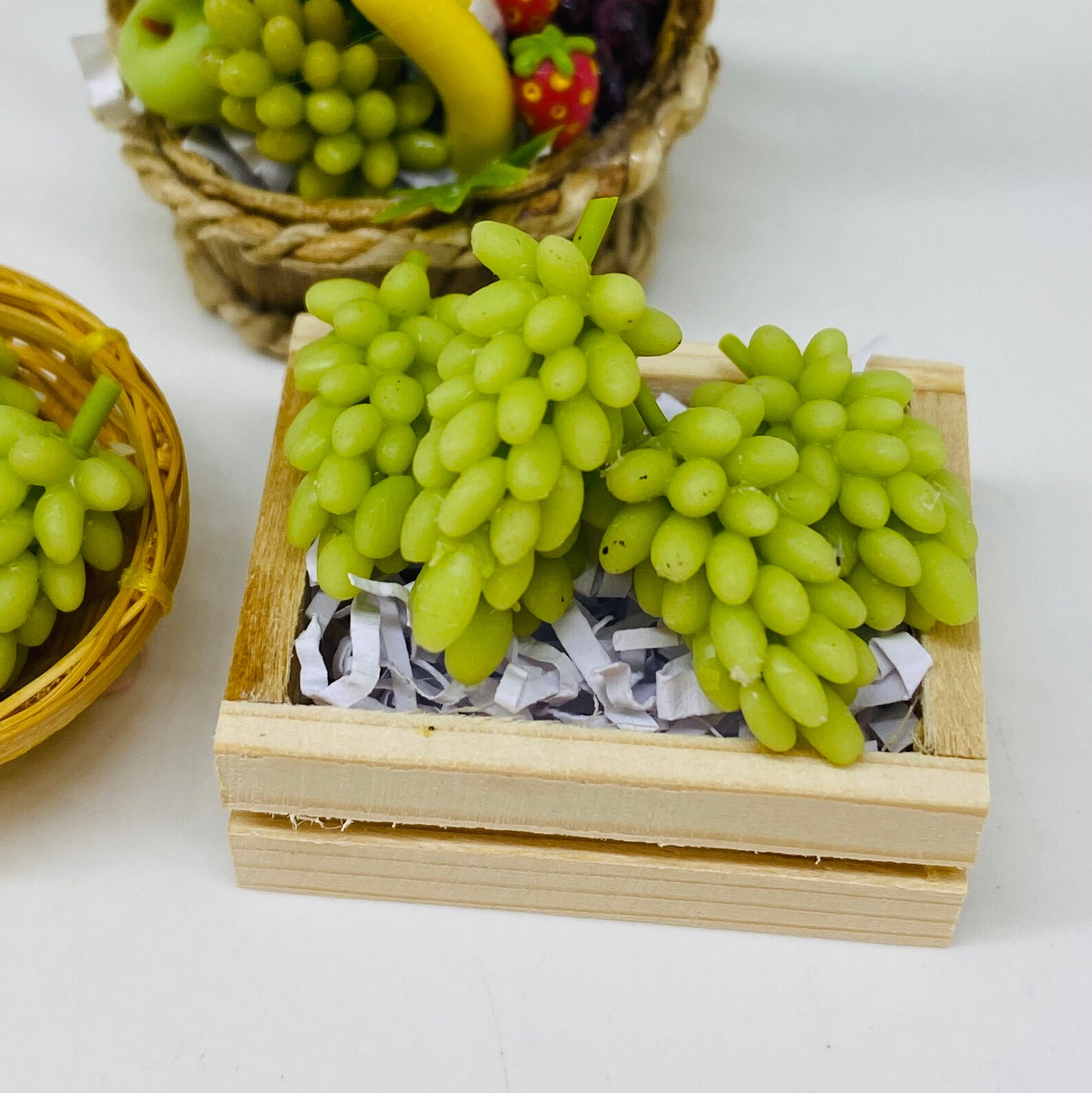 Miniature Grape 5 Pieces With Wooden Box for Dollhouse - Etsy