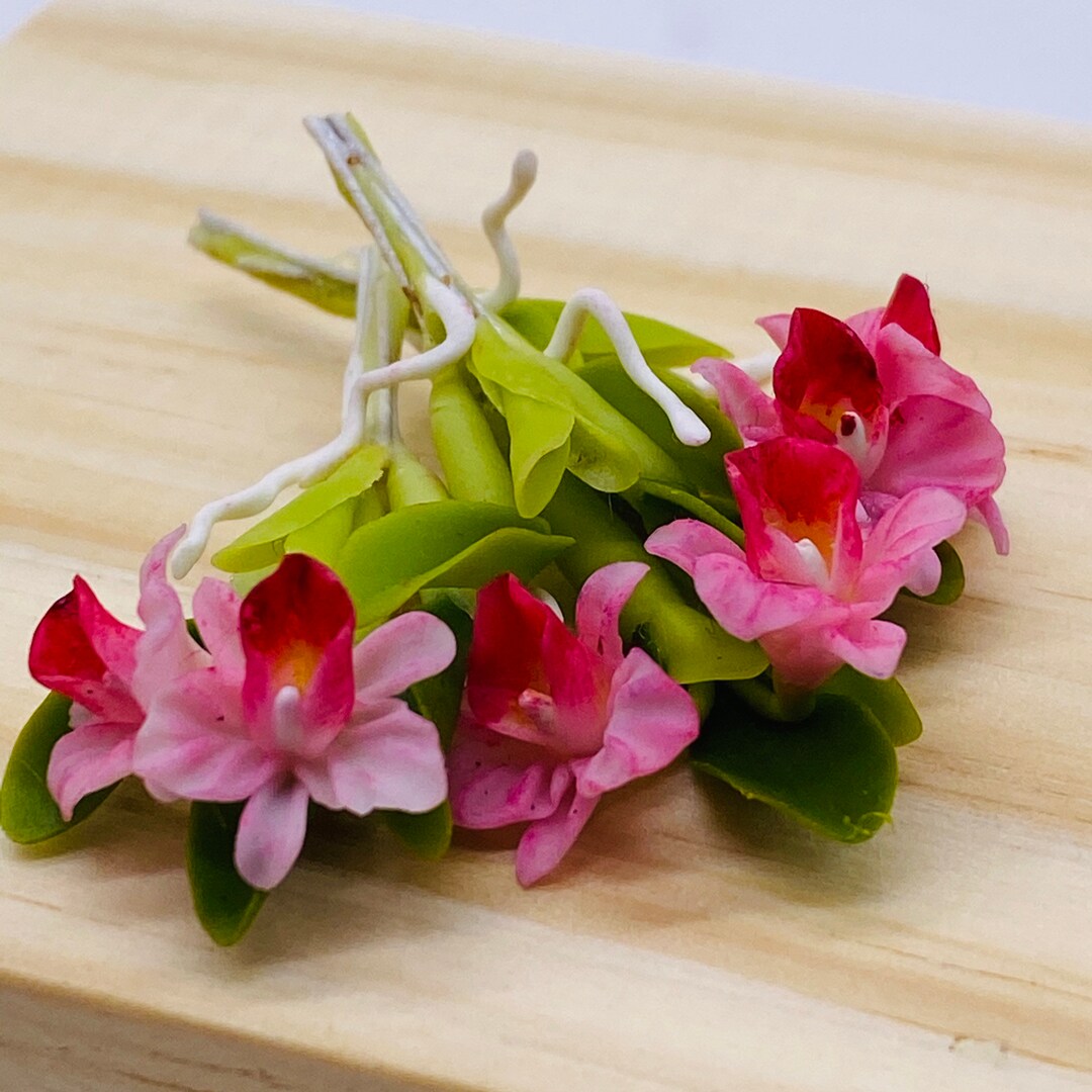 3 Pieces Miniature Orchid Miniature Garden Dollhouse 1:12 - Etsy