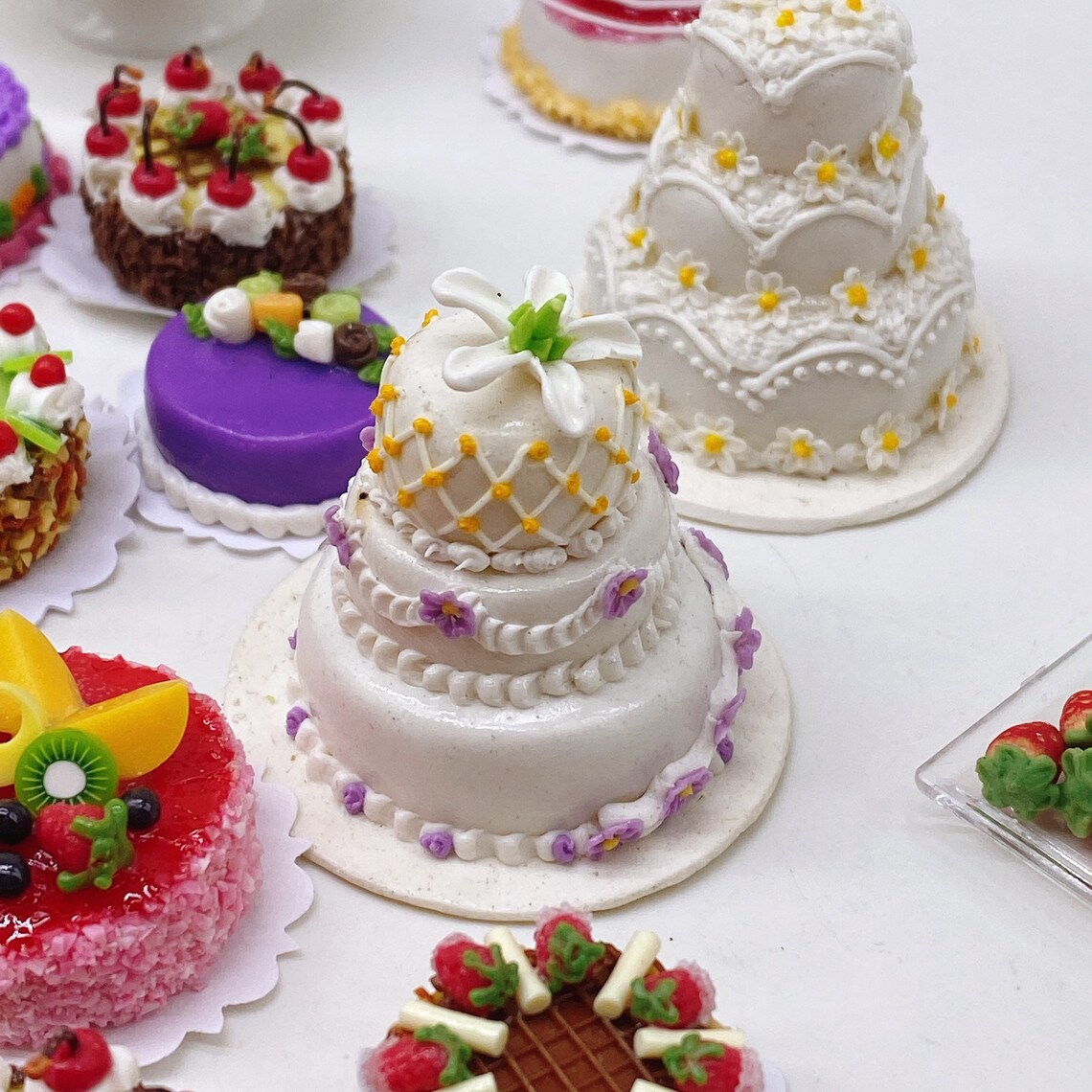 Miniature 3 Layer Wedding Cake Miniature Sweet Cake for - Etsy