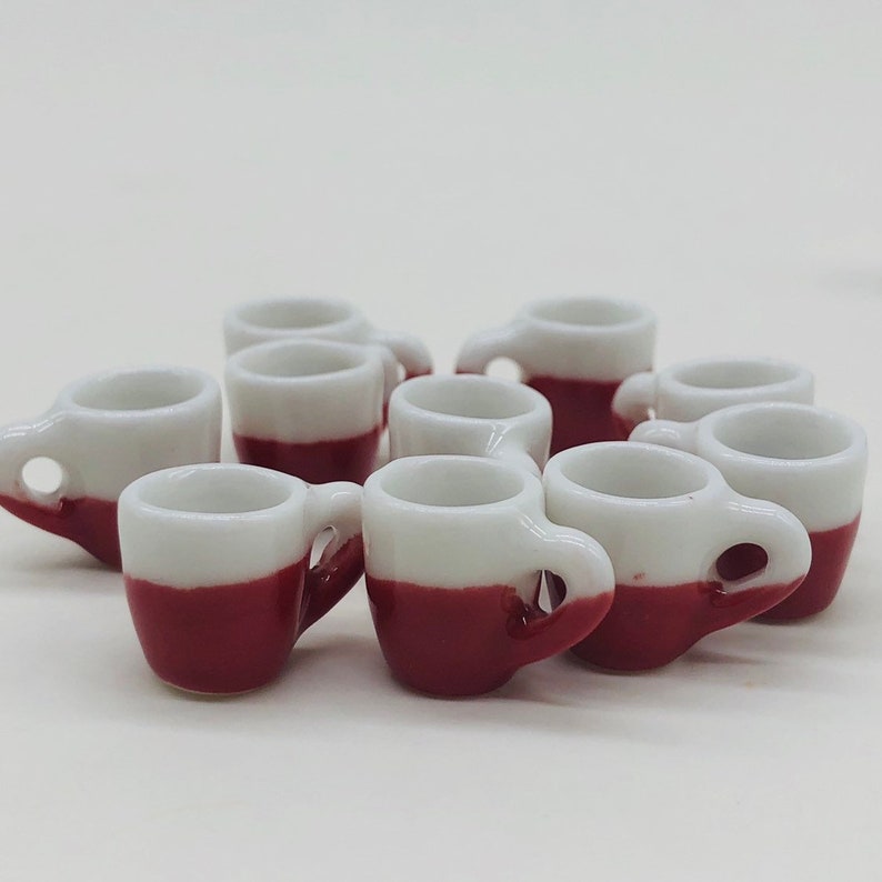 10 Pieces Miniature Ceramic Cup Miniature Ceramic Plate - Etsy
