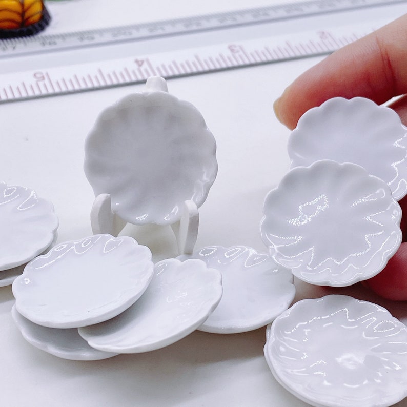 10 Pieces Miniature Ceramic Plate 25 Mm Decorate for Doll - Etsy