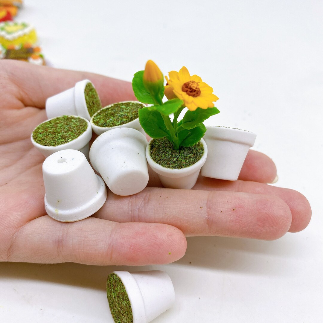 5 Pieces Miniature Brick Pot With Foam and Sawdust Blend Green for ...