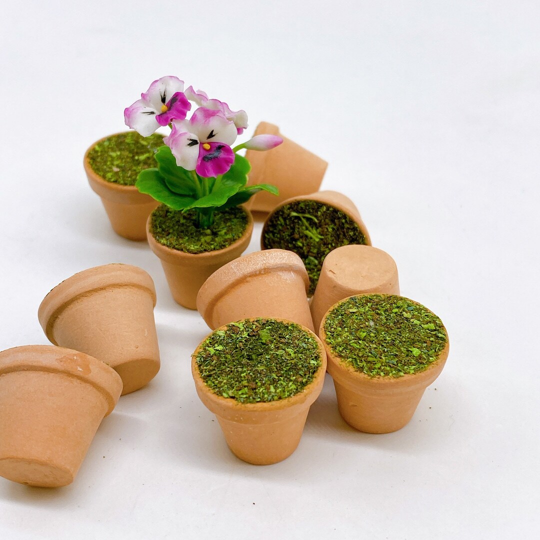 5 Pieces Miniature Brick Pot With Foam and Sawdust Blend Green for ...
