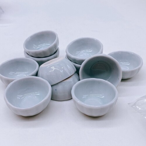 10 Pieces Miniature Ceramic Bowl Decorate for Kitchen Doll - Etsy