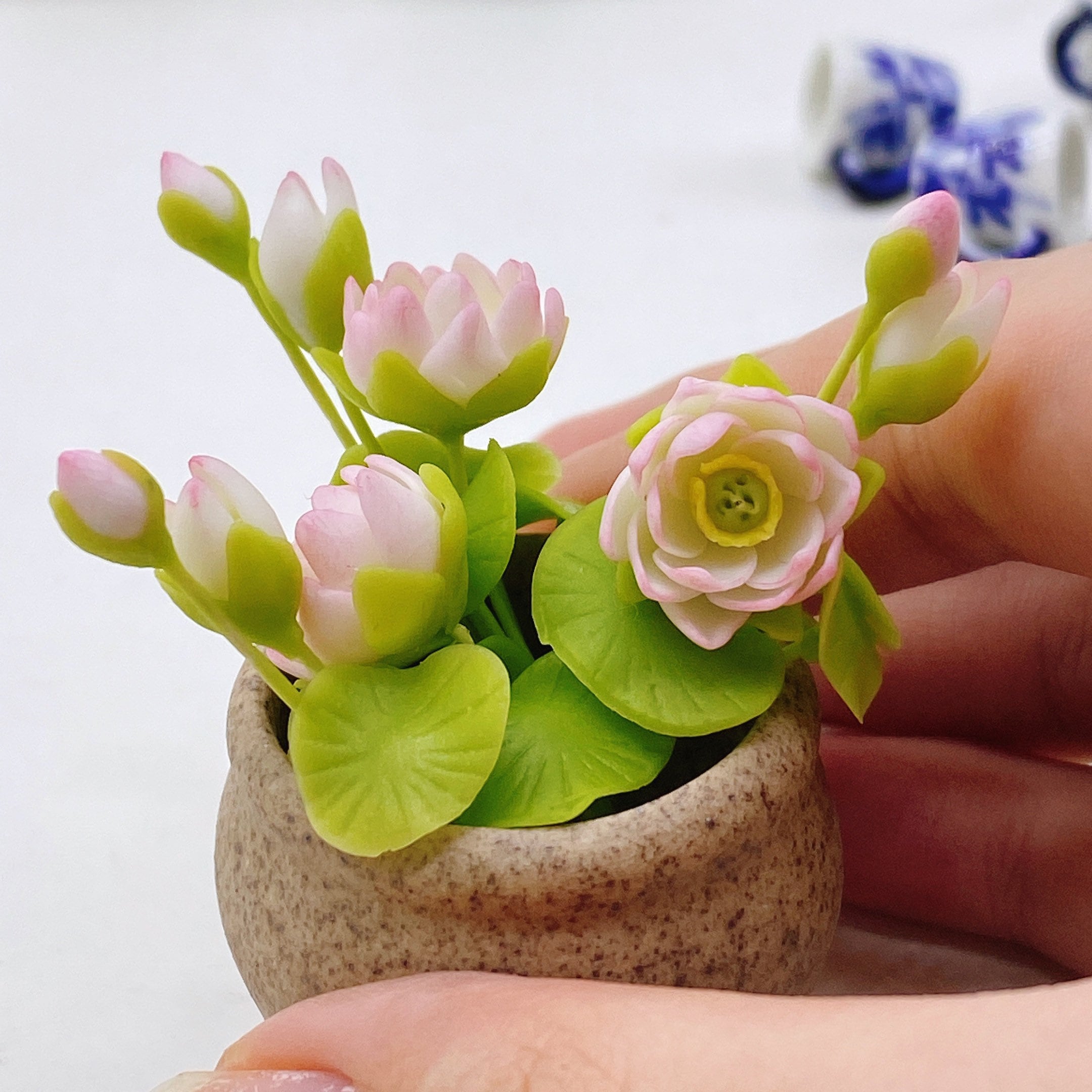 4 Bundles Miniature Lotus, Miniatureflower, Miniature Garden Dollhouse ...