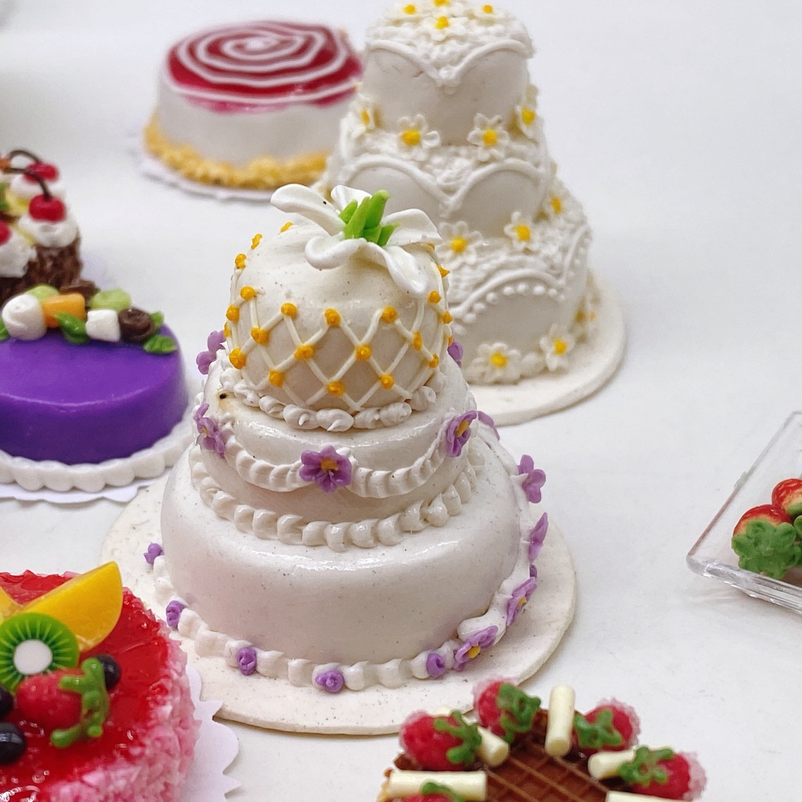 Miniature 3 Layer Wedding Cake Miniature Sweet Cake for - Etsy