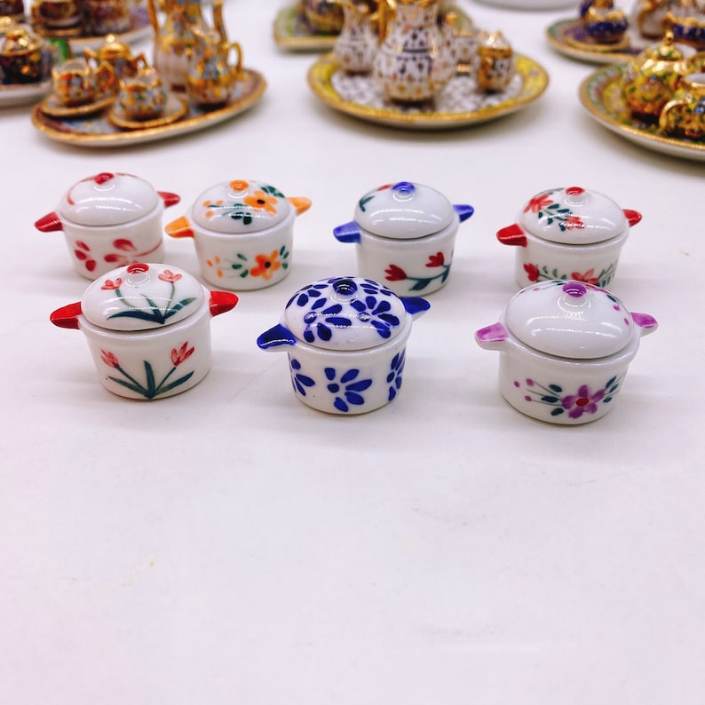 Miniature Ceramic Pot Miniature Ceramic Kitchen Miniature - Etsy