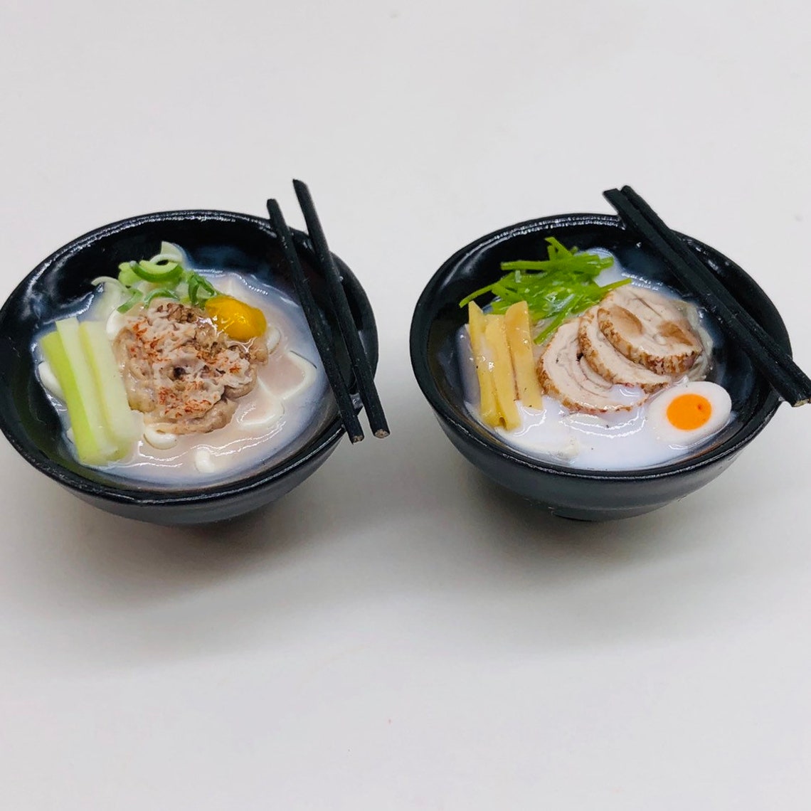 2 Pieces Miniature Ramen Japanese Cuisine in Ceramic Bowl Size - Etsy