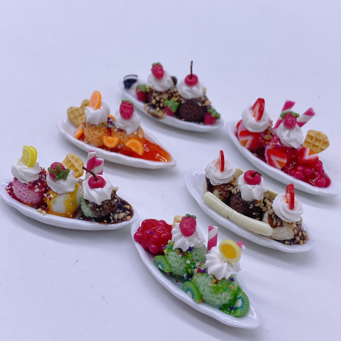 6 Pieces Miniature Sweet Ice-cream on Bowl Lovely for - Etsy