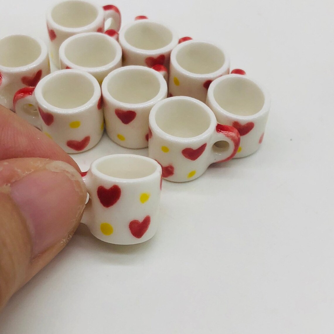 10 Pieces Miniature Ceramic Cup Miniature Ceramic Plate - Etsy