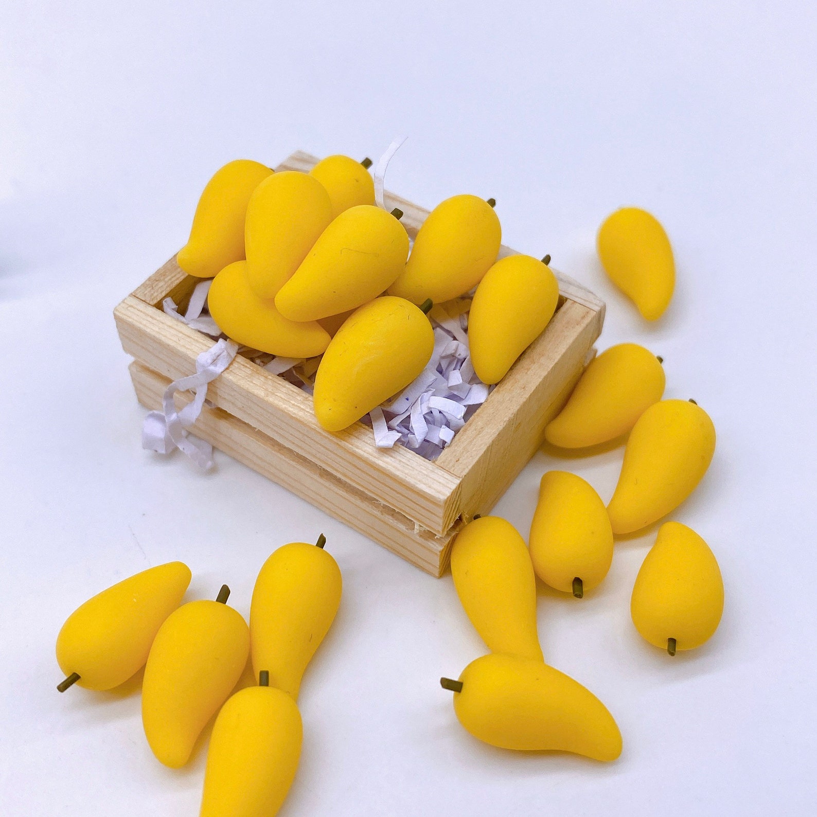 10 Pieces Miniature Mango With Wooden Box for Dollhouse - Etsy