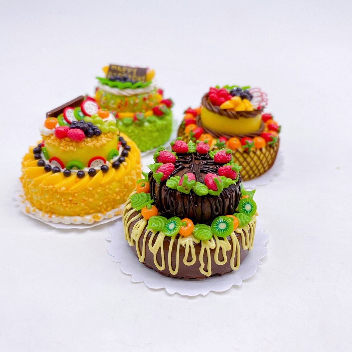 4 pieces Miniature Fruit Cake Miniature Sweet cake for | Etsy