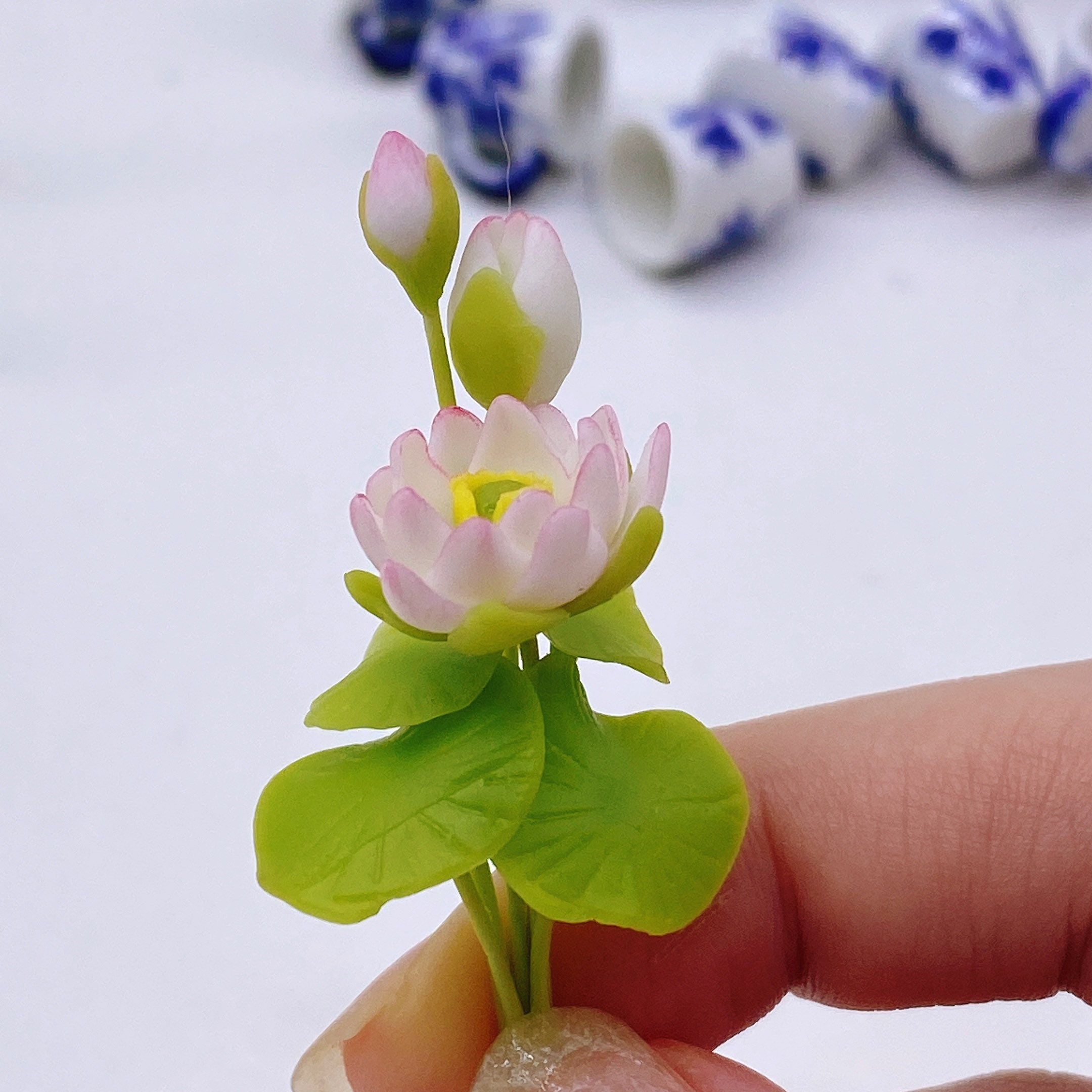 4 Bundles Miniature Lotus, Miniatureflower, Miniature Garden Dollhouse ...