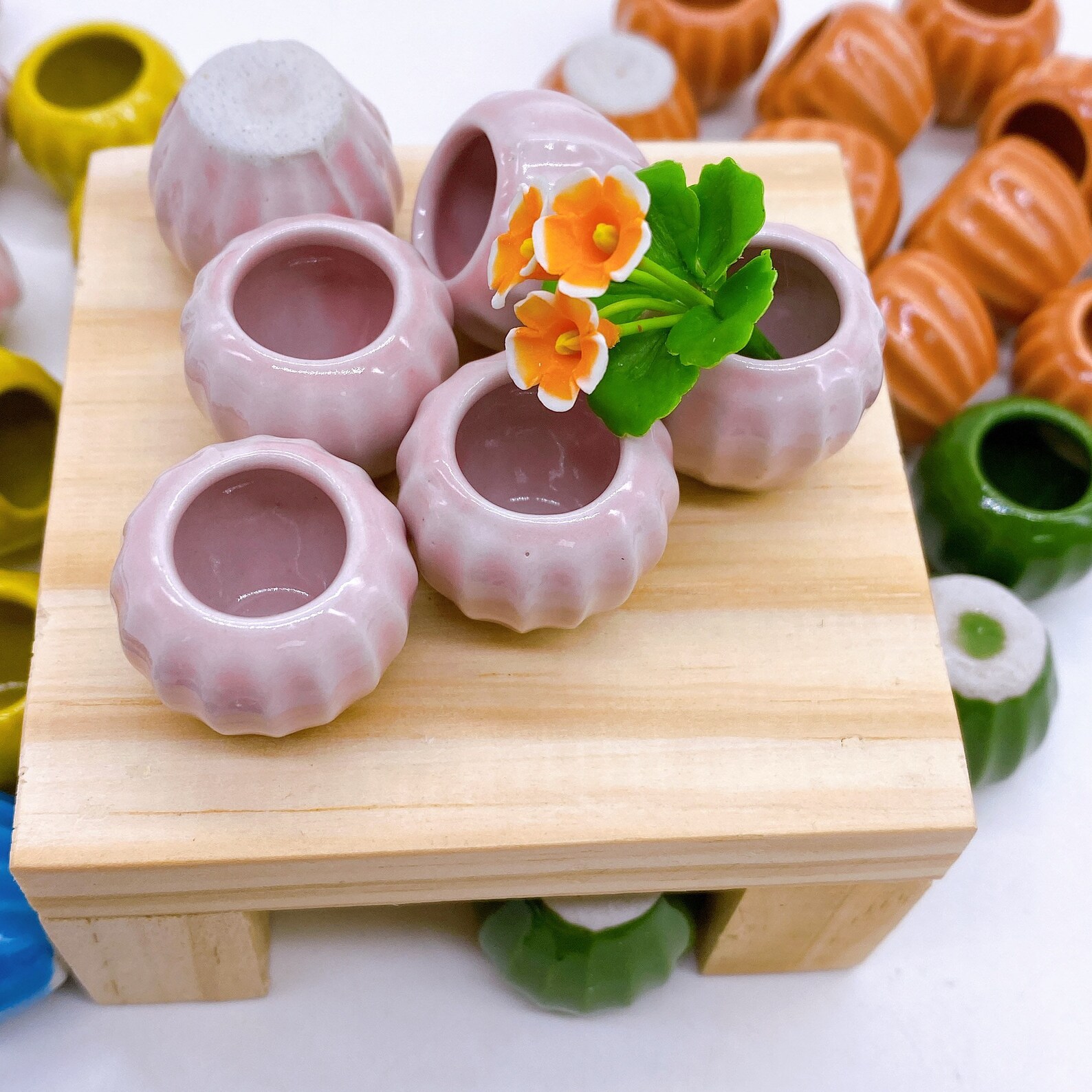 10 Pieces Miniature Ceramic Gloss Vase Miniature Pot | Etsy