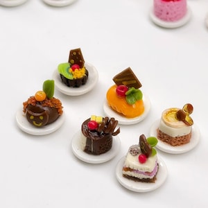 8 Pieces Miniature Mini Cake Set, Miniature Cake for Doll's House ...