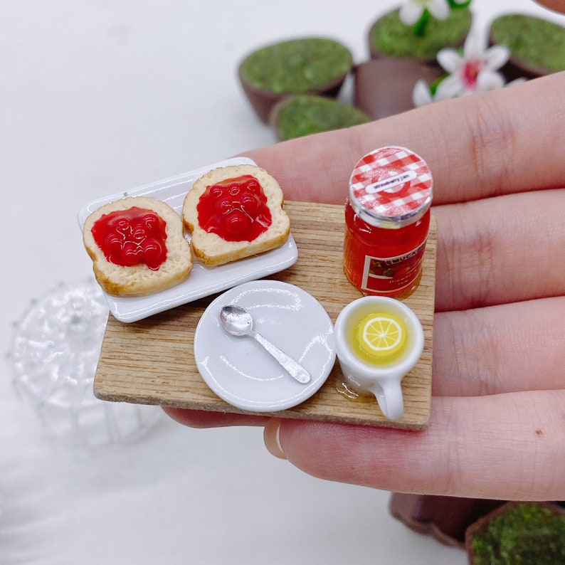 Miniature Breakfast Setminiature Bakeryminiature Breaddolls - Etsy