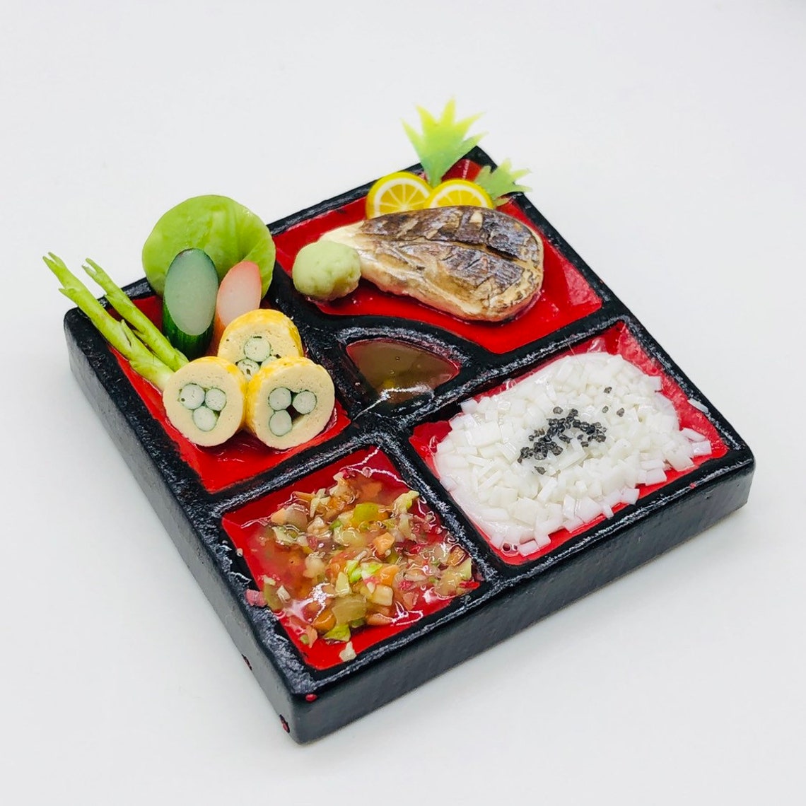 Miniature Japanese Cuisine Bento Set Miniature Food - Etsy