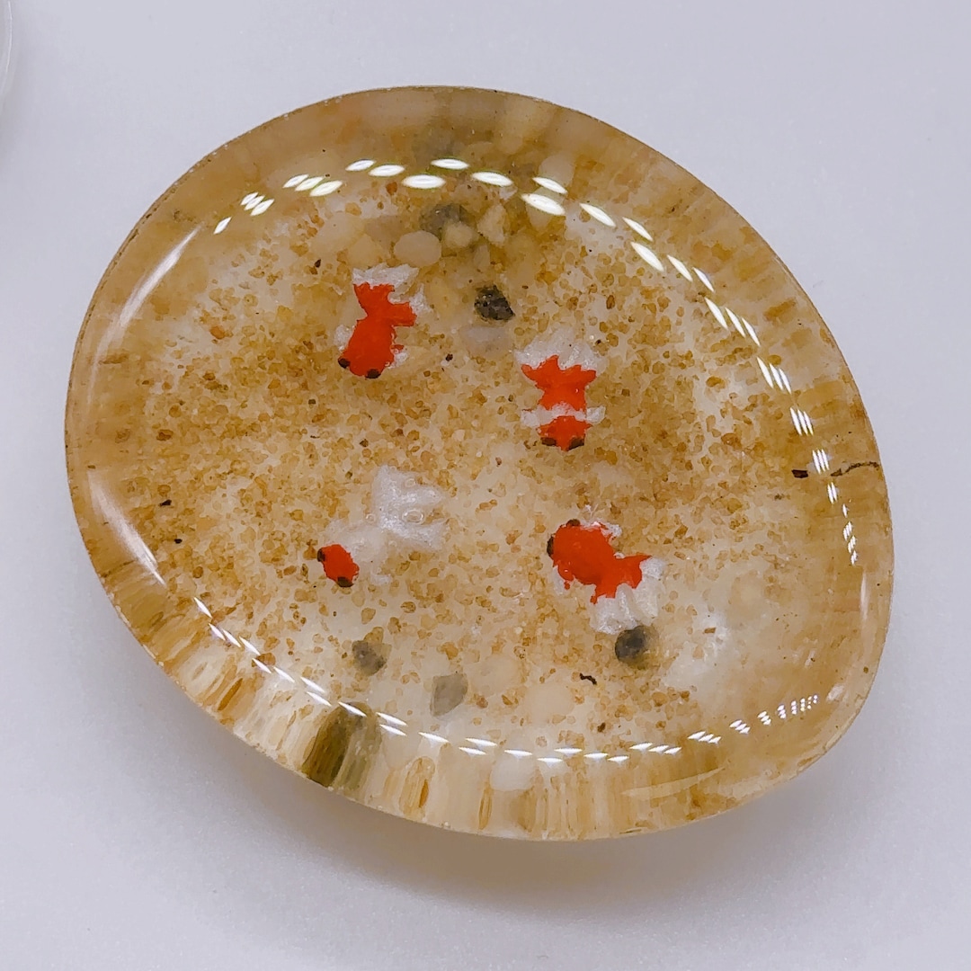 Miniature Goldfish Swimming in Resin Water With Decorative Dollhouses ...