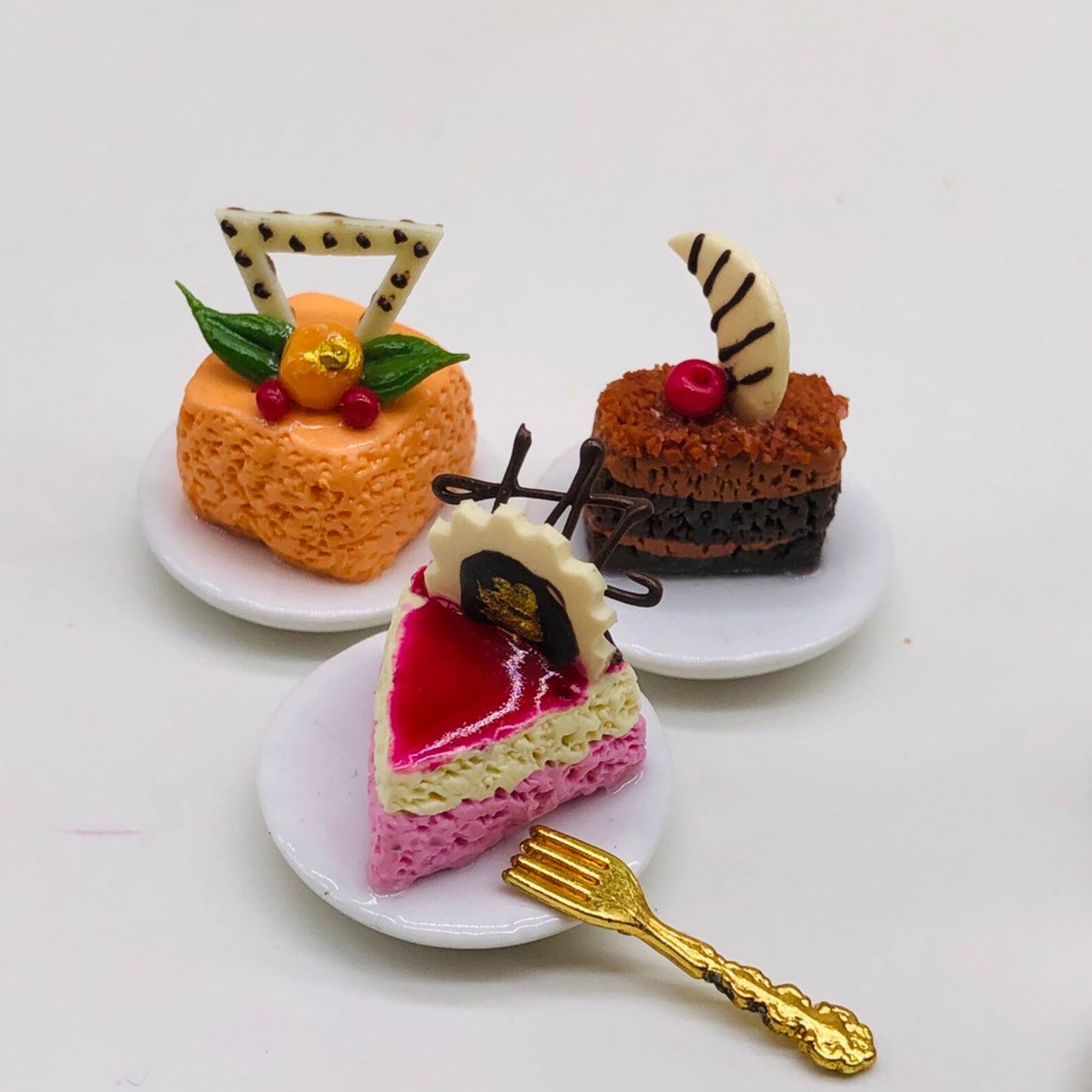 3 Pieces Miniature Mini Cake Miniature Fake Cake for - Etsy