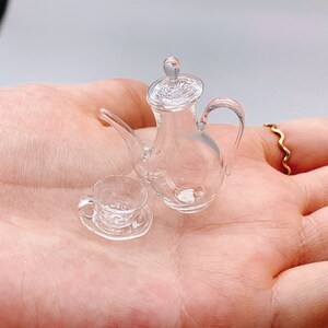 7 Pieces Miniature Glasses Teapot Dining Set Miniature - Etsy