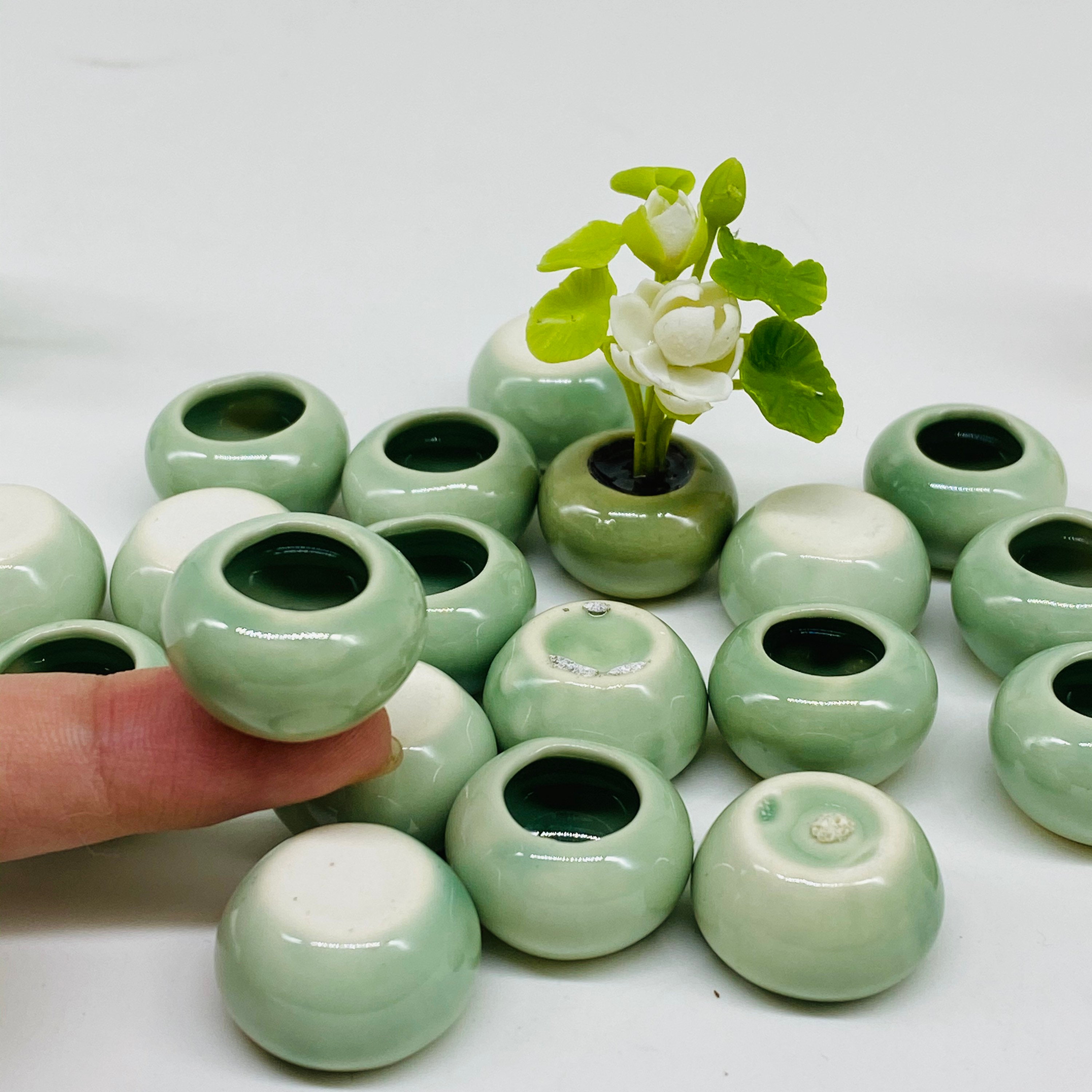 10 pieces Miniature Ceramic Gloss bowl Miniature pot,Miniature Fairy ...
