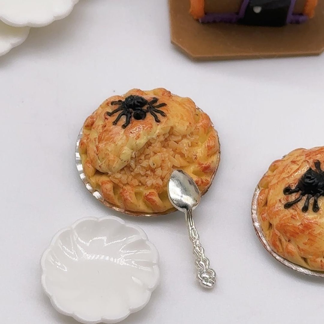 Miniature Halloween Tart, Miniature Pie, Miniature Fake Food, Dolls and ...