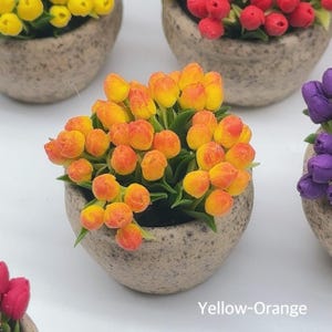 10 Pieces Miniature Tulip, Miniature Garden Dollhouse 1:12 Scale - Etsy