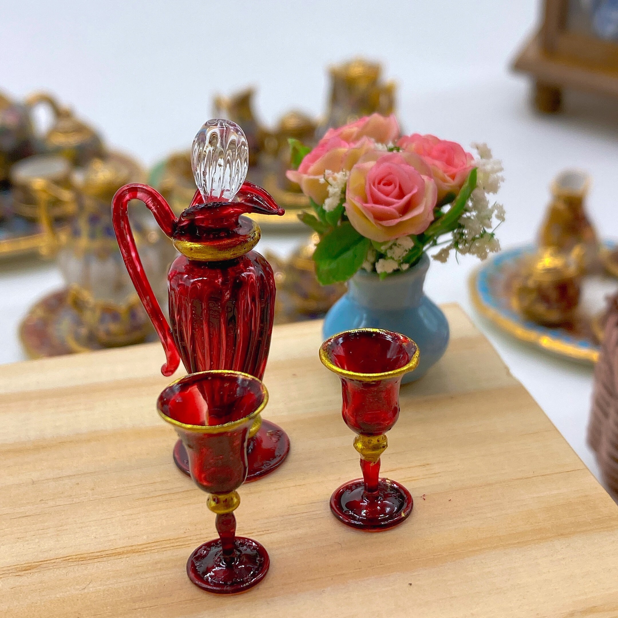 3 Pieces Miniature Jug and Glass Made From Glasses Miniature - Etsy